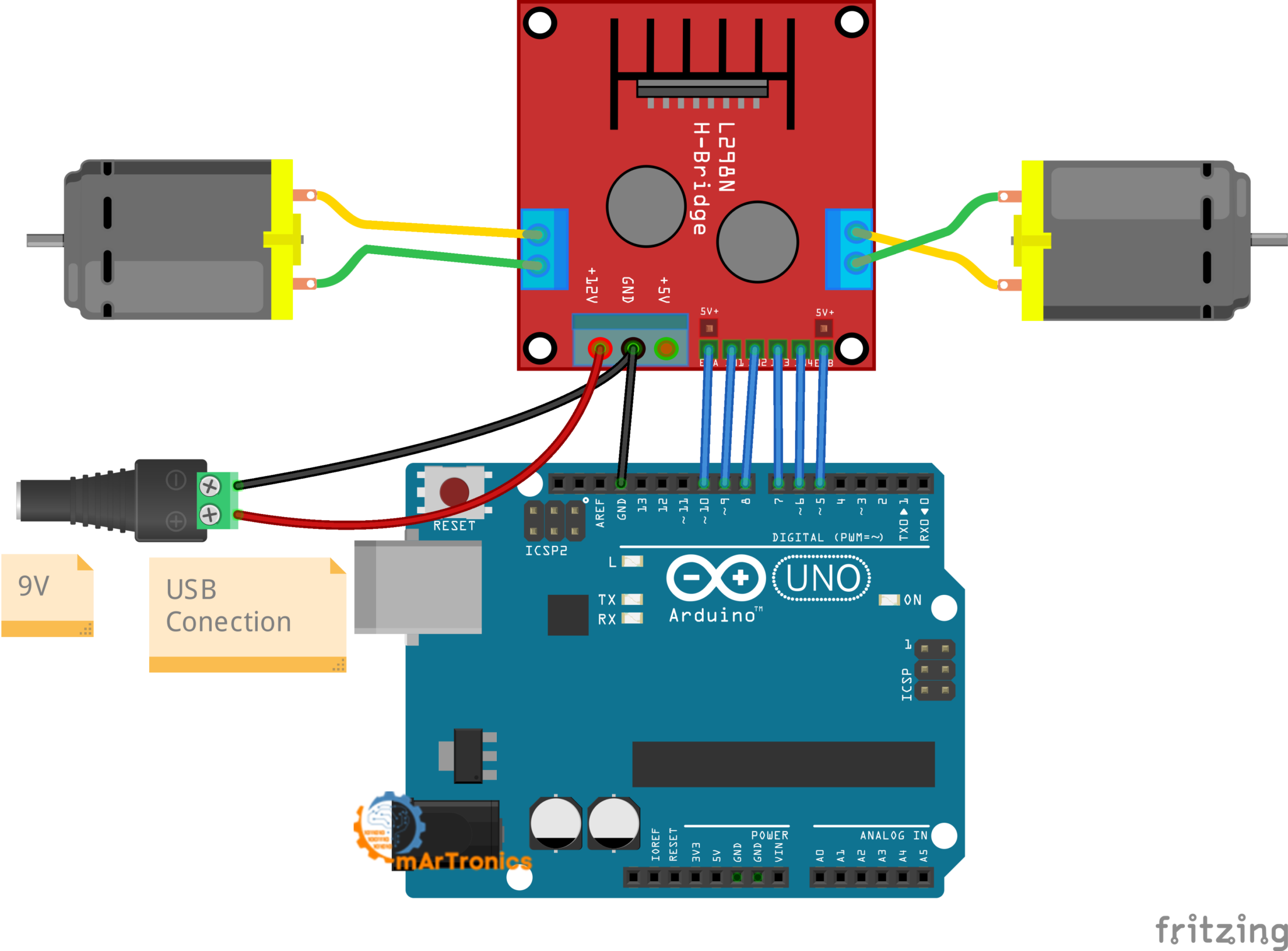L298N Motor Driver Arduino – DC-Motor Control Guide